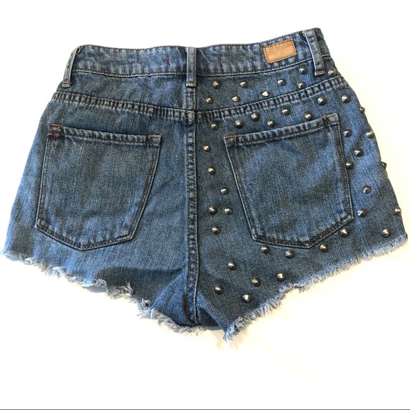 BDG | Shorts | Bdg High Rise Distressed Denim Studded Shorts | Poshmark